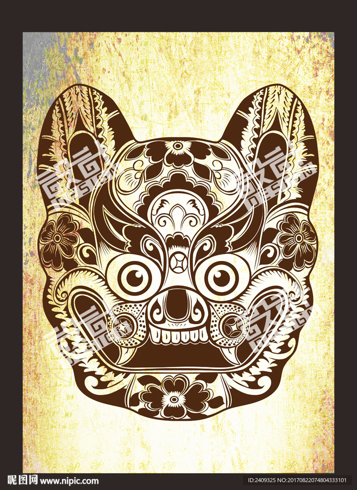 凤翔泥塑虎头设计图__其他图标_标志图标_设计图库_昵图网nipic.com