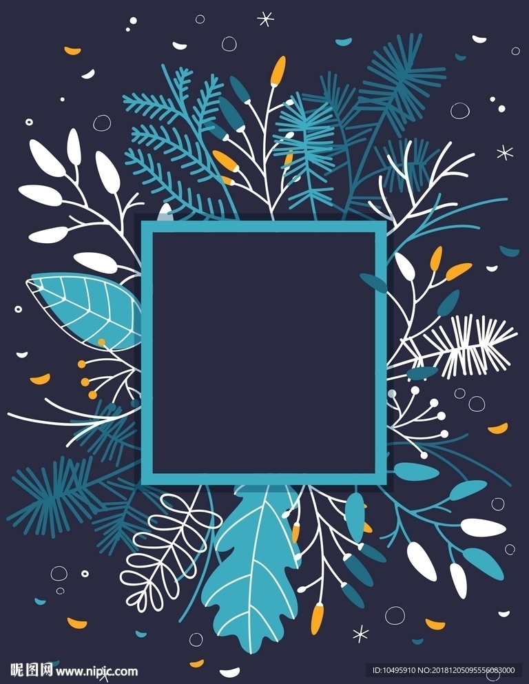 花纹海报 花边素材 蓝色花纹设计图__海报设计_广告设计_设计图库_昵图网