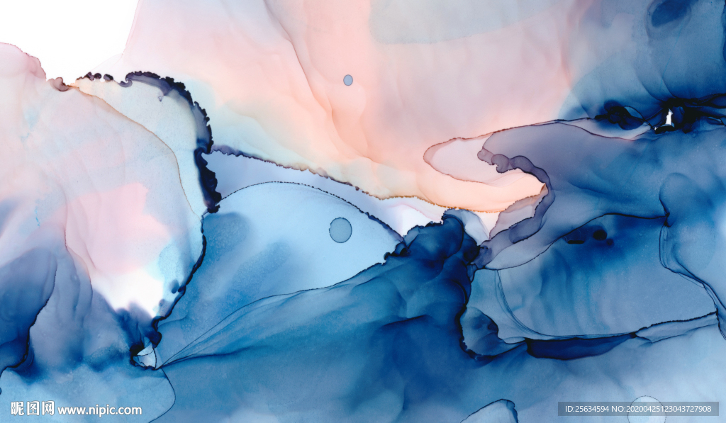 蓝色水彩抽象背景设计图__图片素材_其他_设计图库_昵图网