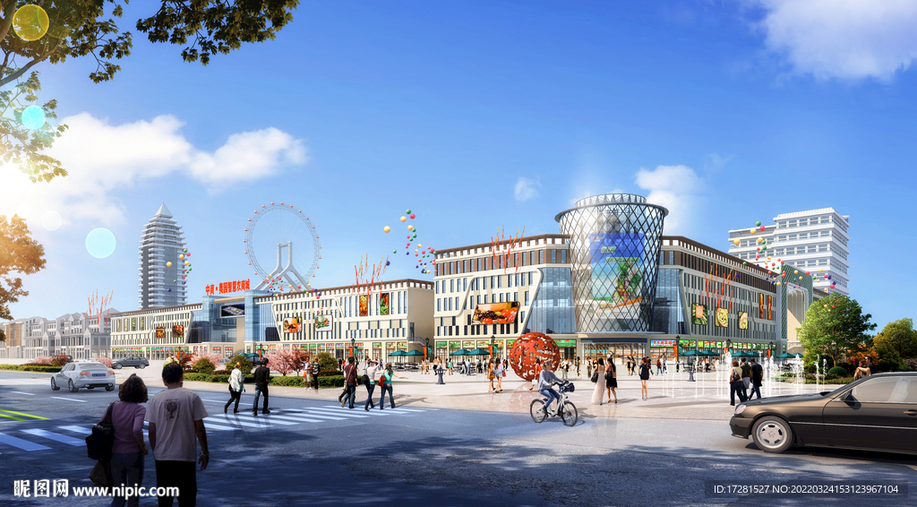 房地产商业街效果图设计图__效果图_环境设计_设计图库_昵图网nipic.com