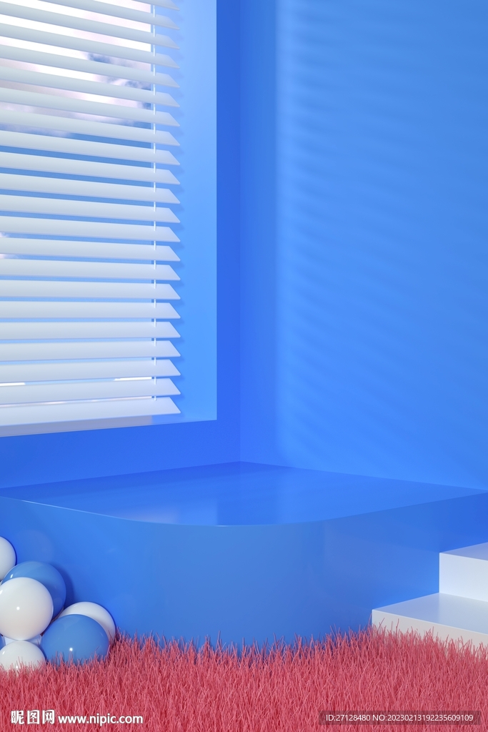 C4D立体展台蓝色简约设计图__3D设计_3D设计_设计图库_昵图网nipic.com