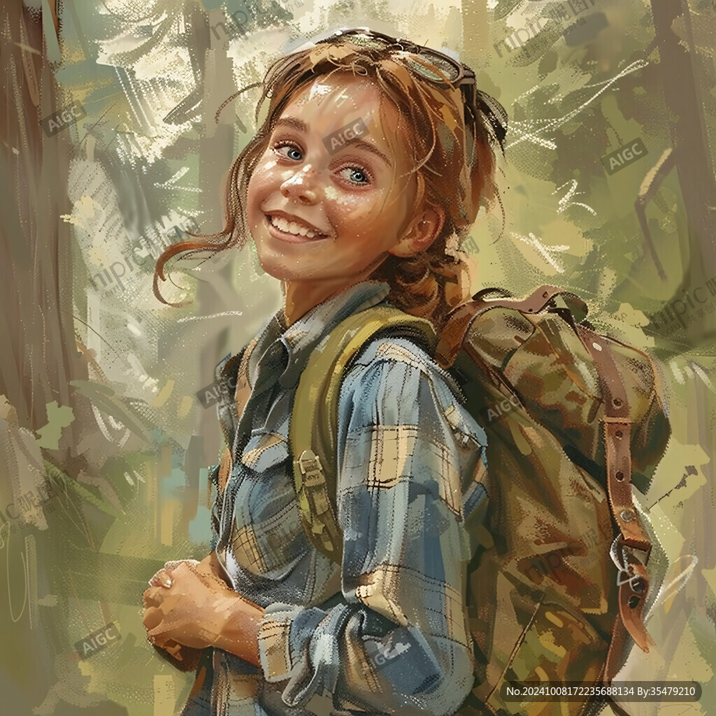 Ai创作图数字肖像插画 儿插少女 电影原画插画 厚涂头像 国外插画 冒险小女孩 女孩插画封面插画 欧美风女孩插画 高精女孩原画稿 板绘女孩 欧美插画 原创厚涂 欧美风格插画 厚涂风格 老外插画