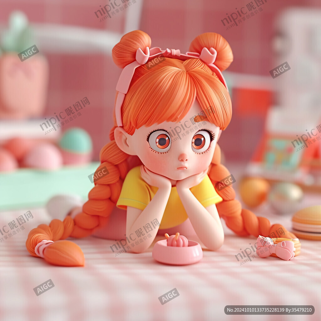 Ai创作图儿插女孩 饮食类卡通娃娃 Lowpoly橙子 陶瓷麻花辫女孩 橡皮泥插画 小女孩插画小场景 小女孩儿插 黏土头像 小女孩摆件 3d小厨神 馋嘴甜美女孩 小女孩盲盒 3d女娃 小女孩