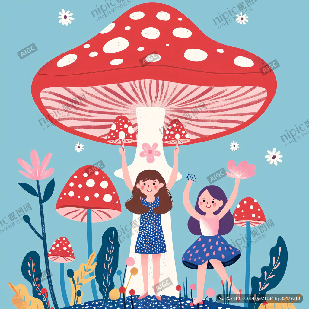 Ai创作图手绘采蘑菇的小女孩 蘑菇女孩封面设计 采蘑菇插画 卡通可爱小女孩采木耳 手绘香菇女孩 卡通采蘑菇女孩 手绘采蘑菇 可爱蘑菇插画 卡通女孩采蘑菇 采蘑菇甜美女孩 抱香菇的小女孩 采蘑菇