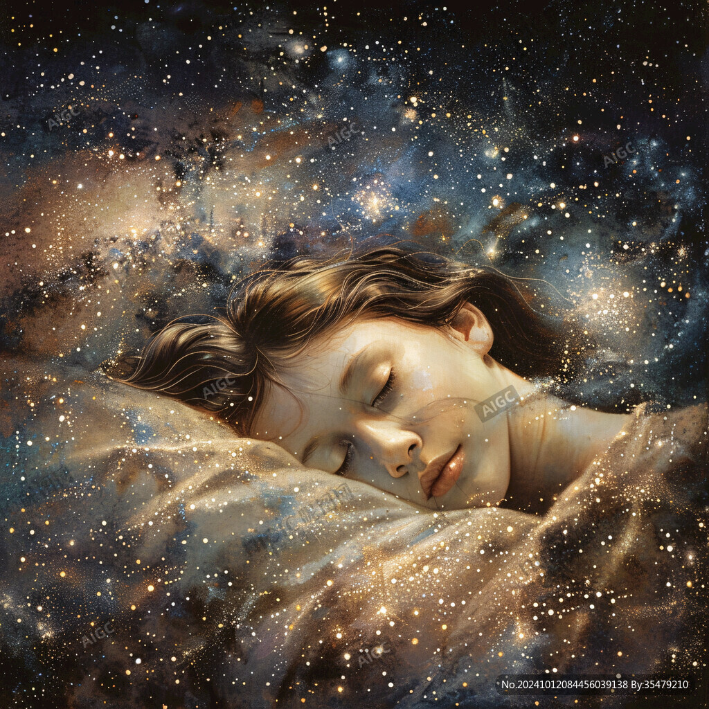 Ai创作图星河梦境装饰画 睡美人风景 宁静的睡眠 睡觉人物素材 睡觉的小姑娘 熟睡的女子 睡美人传说 女性唯美睡姿 星空小女孩 梦境梦乡飞舞 休眠的土地 睡觉时的故事 梦幻星空立体画 独自睡着