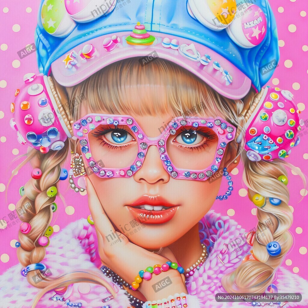 Ai创作图粉色女孩头像 手绘粉色女孩 粉色头像 3d效果女孩 粉色女孩插画 粉色的少女 粉色少女手绘 酷女孩插画 夸张风人物插画 小女孩儿插 Poly风格 手绘眼镜女孩 粉色小女孩 粉色卡通