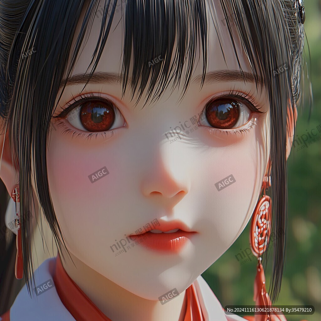 AI创作图3d女娃 鼠绘少女 泥塑头像 厚涂头像 大眼萌妹 图捏雕 汉服女孩ip 板绘人像 银练 模物头像 美少女重绘 原创美人 cg少女 原创厚涂 原创手办玩偶nipic.com-昵图网