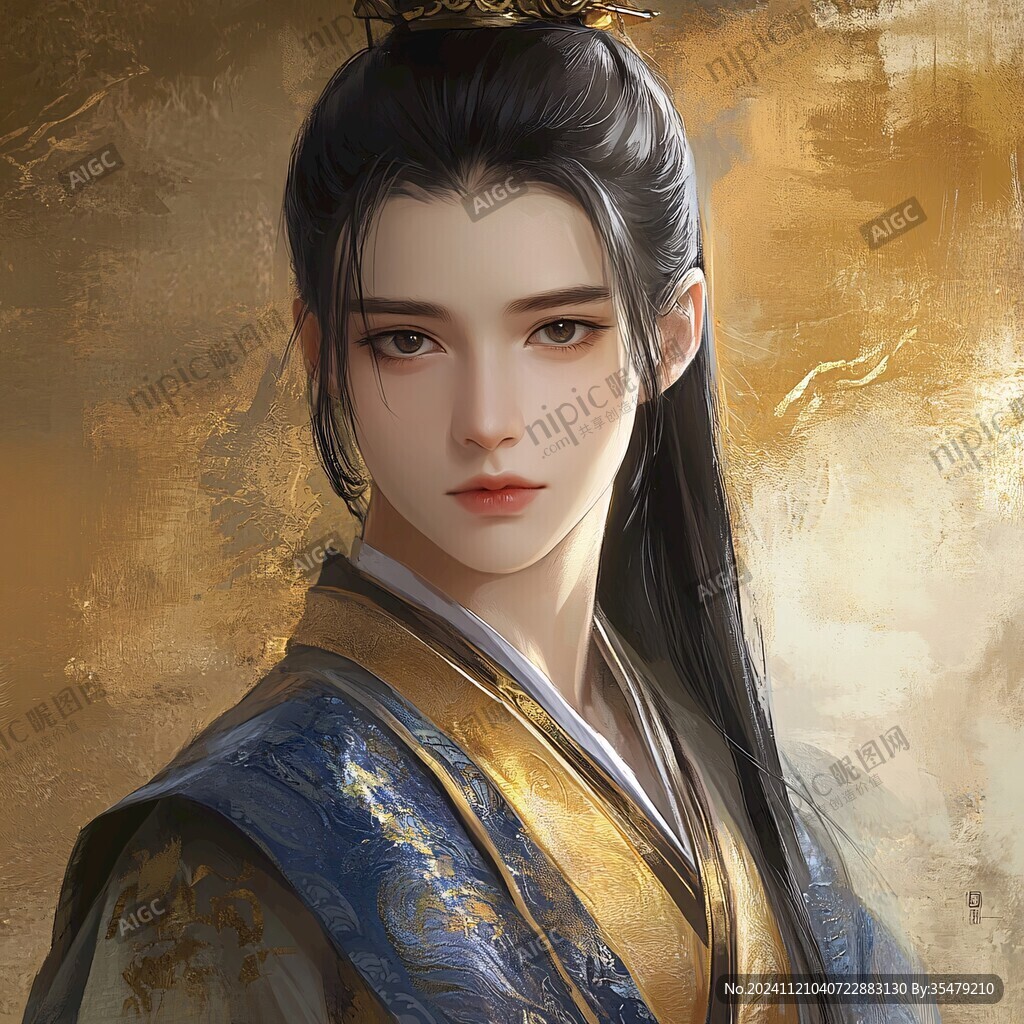 AI创作图原创手绘古装美男 古代王爷 厚涂头像 板绘人物 古风立绘 cg头像 古装人物头像 侯爷 原创厚涂 古代少爷 半身头像板绘 头像约稿 ...