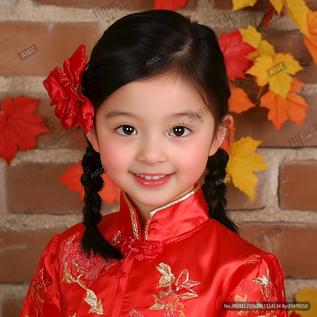 Ai创作图十一儿童影楼拍照 拜年小女孩 喜庆女童 新中式女孩 儿童艺术照 儿童缪拍套餐 小女孩拜年 照像馆服饰 古装小女孩头像 古典小女孩 六一儿童影楼 长袖童旗袍 儿童照相馆 儿童服饰婚庆喜