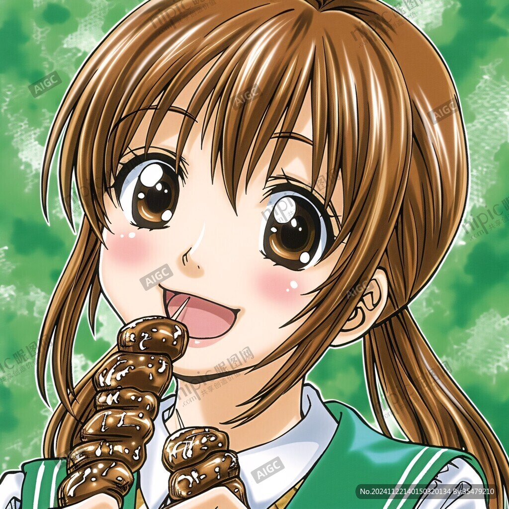 Ai创作图馋嘴甜美女孩 卡通女孩吃枣 抱核桃的卡通女孩 卡通麻花辫女生头像 零食女孩头像 零食糖果女孩 零食店女孩 芋头条卡通女孩 麻花辫女孩卡通 卡通炒货女孩 糖果巧克力女孩 巧克力味阿拉棒