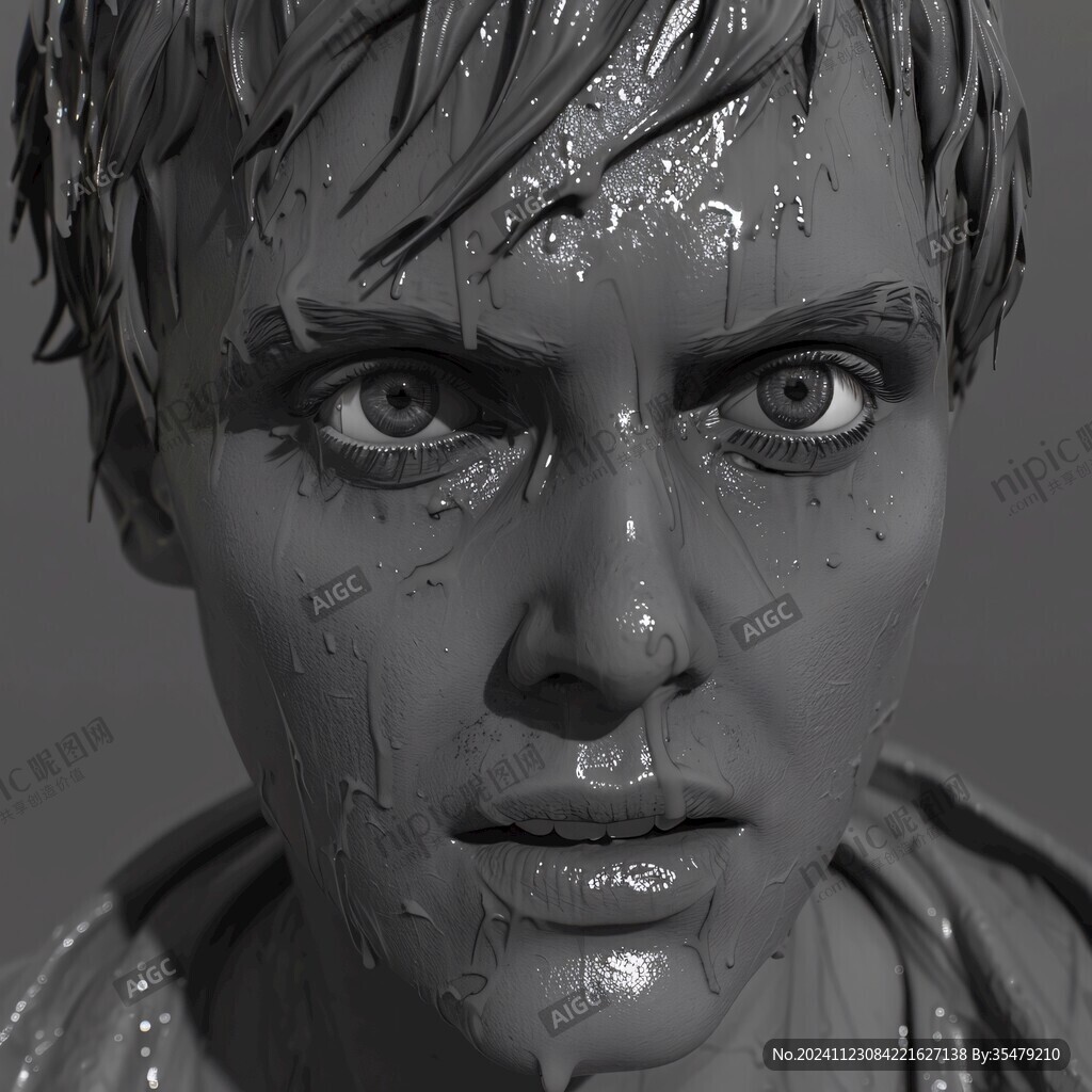 AI创作图3dmax人物 poly风格 cgi渲染 雕像写实 cg模型 写实双鱼男孩 泥塑群像设计 3d艺术 写实雕塑 写实人物设计 少女面部雕塑 风格化3d美术 3d插画 高模 面部塑像 ...