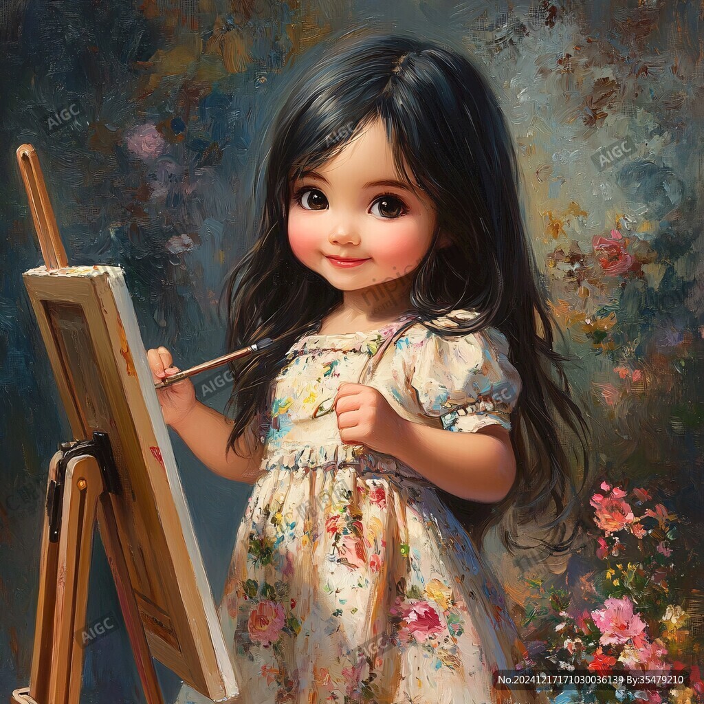 Ai创作图儿插少女 儿插女孩 插画小女孩 高精女孩原画稿 小女孩壁画 小女孩系列插画 高清手绘女孩 写实人物插画 唯美小女孩插画 原创手绘小女孩 许愿少女绘画 小女孩插画 Cg绘画作品 数字