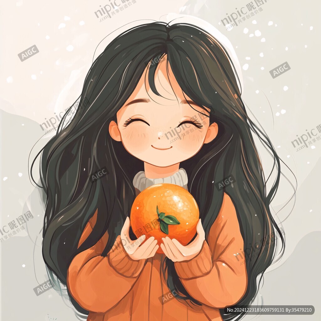 Ai创作图采柑果女孩插画 沃柑插画 砂糖橘插画 爱媛橙插画 小女孩抱苹果包装插画 手绘沃柑包装插画 砂糖桔插画 沃柑包装插画 精品沃柑包装插画 沃柑礼盒插画 南瓜柑插画 冰糖橙插画 果冻橙包装
