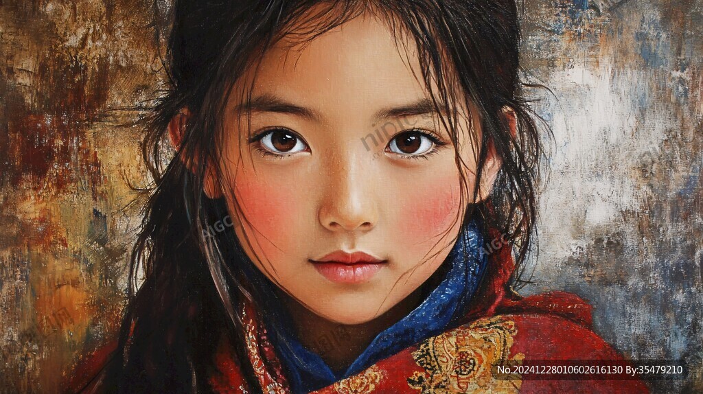 Ai创作图无框画少数民族女孩 手绘门巴族少女 少数民族女孩手绘 普米族女孩 门巴族女孩 原创手绘新疆少女 手绘新疆女孩 手绘彝族少女 门巴族少女 手绘蒙古女孩 珞巴族女孩 独龙族女孩 村姑形象