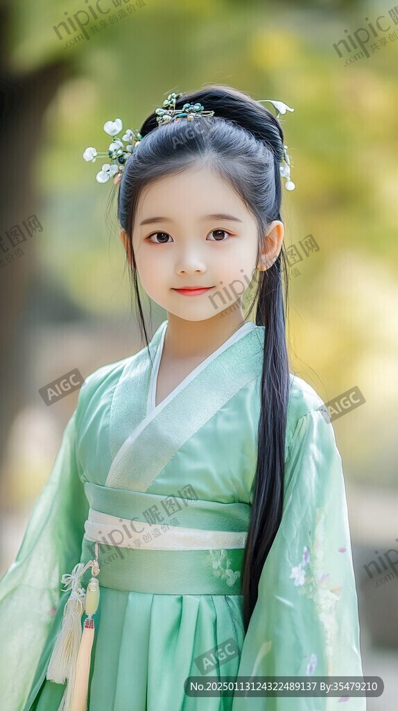 Ai创作图汉服小姑娘 古装小女孩 汉服小妹妹 穿汉服的小姑娘 古风小女孩 汉服美女小女孩 汉服小女孩 古装小女孩形象 古装小姐姐 儿童古装 古装孩童 绿色古装 古装执扇小美女 古代小女孩 穿