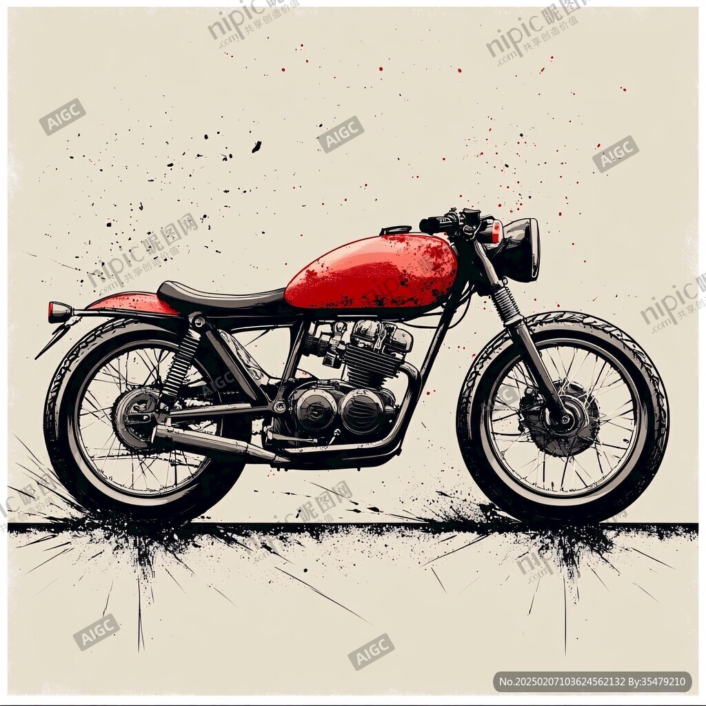 Ai创作图摩托车手绘 手绘摩托 摩托车艺术设计 摩托插画 复古摩托车 复古摩托 怀旧摩托车背景 摩托车装饰画 速写摩托车 怀旧摩托 怀旧摩托车 摩托车经典 红色摩托车 旧式摩托 铁艺摩托